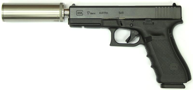 9mm Glock 17 Gen 4 with Titanium Silencer NZ - 9mm Pistol by Gun City