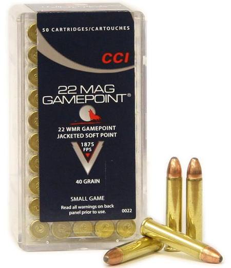 CCI 22 Magnum Gamepoint 40gr Jacketed Soft Point 1875fps NZ - 22 Magnum ...