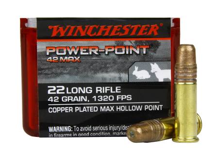 Winchester 22LR Power Point Max 42gr Hollow Point 1320fps NZ - 22 LR by ...