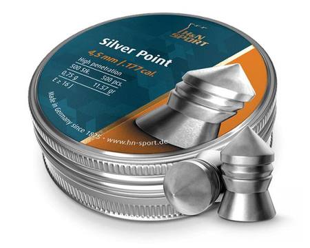 H&N .177 Silver Point Pellets | 500 Round Tin NZ - 177 Cal Pellets by ...