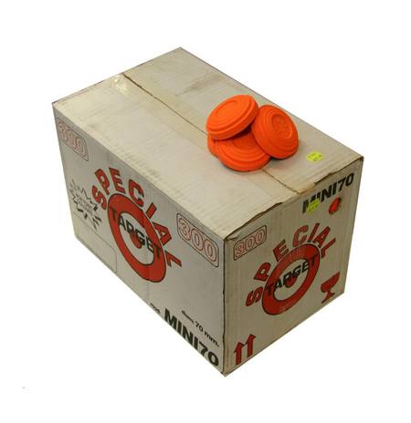 Euro Clay Targets 70mm Mini Orange 300x NZ - Clay Targets by Gun City
