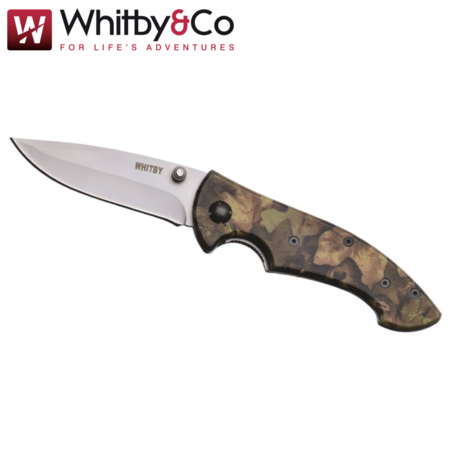 Whitby Camo Lock Knife 3" NZ - Folding Blade by Gun City