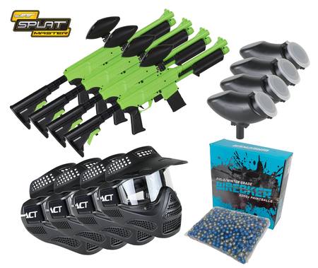 JT Splatmaster Z18 50 Cal Pump Action Paintball Gun Complete 4 Player ...