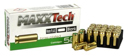 MAXXTech 9mm P.A.K Blank Cartridges NZ - Blank Ammunition by Gun City