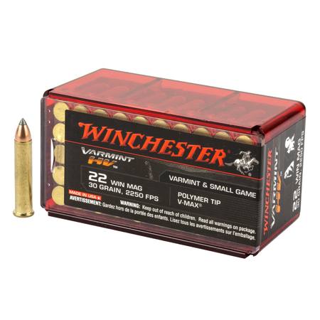 Winchester 22 Magnum V-Max 30gr Polymer Tip 2250fps NZ - 22 Magnum by ...