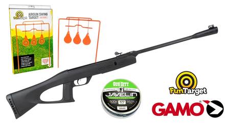 Gamo .177 Delta Fox GT Whisper Youth with 3 Swing Fun Target & Pellets ...