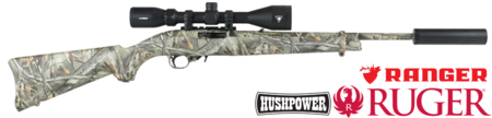 22 Ruger 10/22 Reaper Buck Camouflage Synthetic 18.5" with Ranger 4 ...